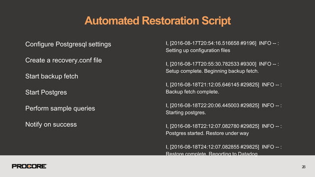 Automating Disaster Recovery Postgresql Ppt 8687