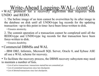 Database recovery techniques | PDF