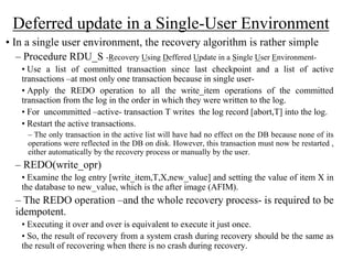 Database recovery techniques | PDF