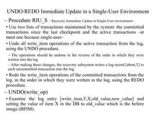 Database recovery techniques | PDF