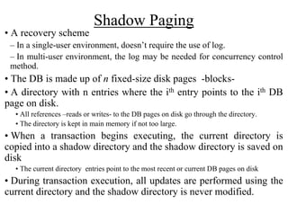 Database recovery techniques | PDF