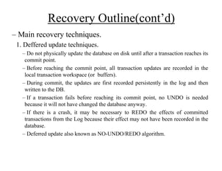 Database recovery techniques | PDF