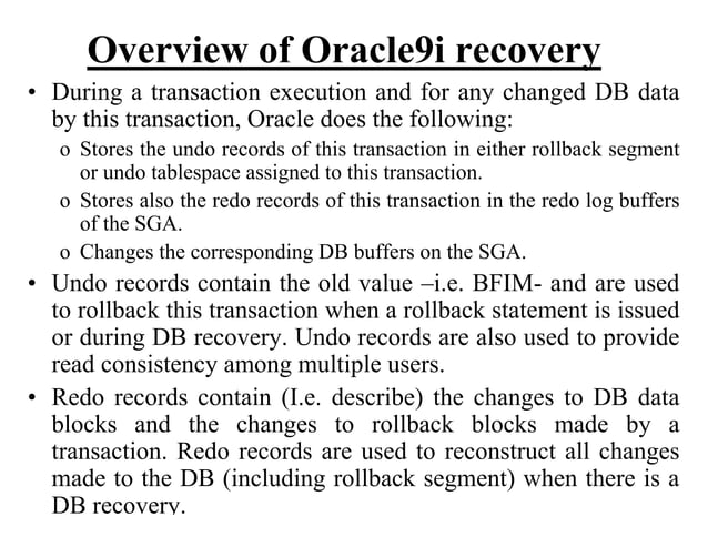 Database recovery techniques | PDF