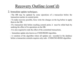 Database recovery techniques | PDF