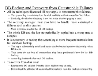 Database recovery techniques | PPT