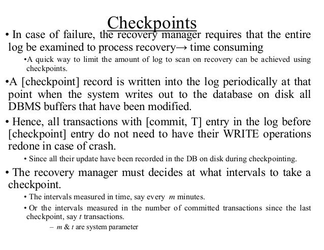 Database Recovery Techniques 