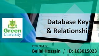 Database Keys & Relationship | PPTX
