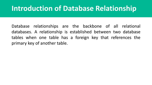 Database Keys & Relationship | PPTX