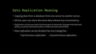 Database replication | PPTX