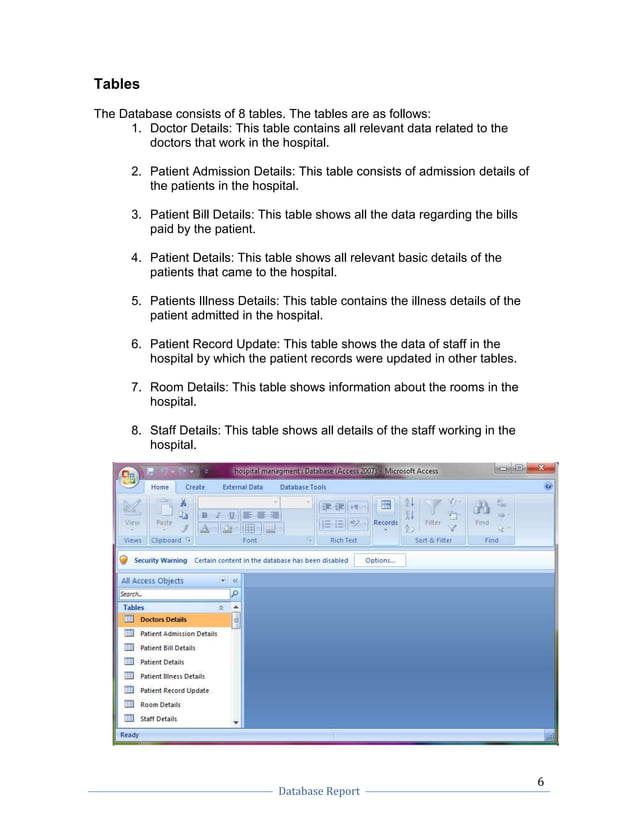 Database Management System report | DOCX