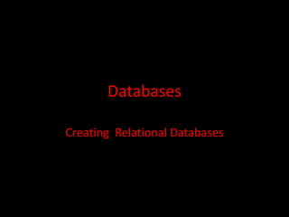 Basic Relational Databases | PPT