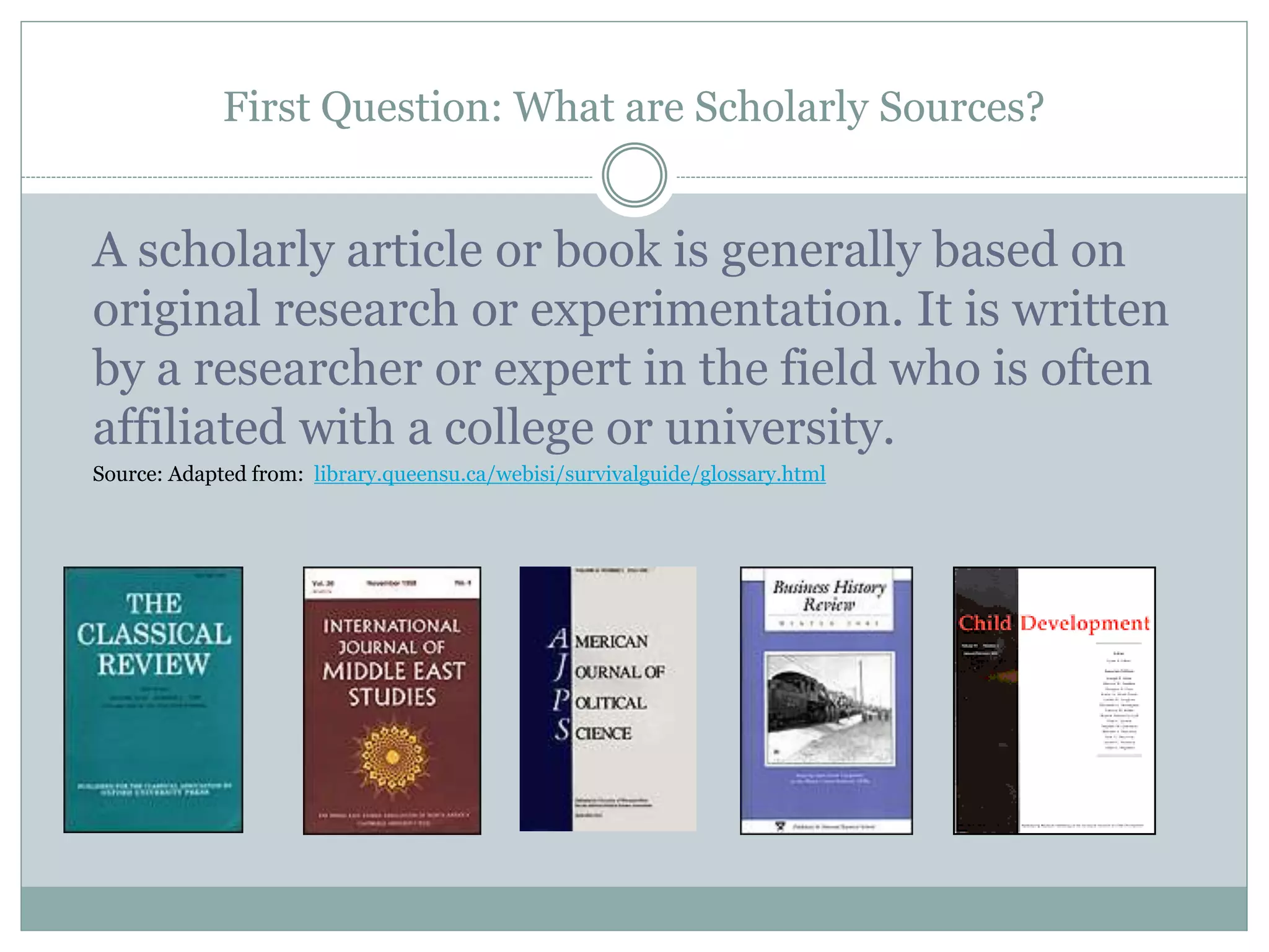 Scholarly vs. Popular | PPT