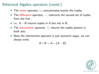 Introduction to Relational Algebra | PDF