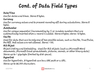 DATABASES NOTES FOR STUDENTS TAKING MICROSOFT PACKAGES | PPT