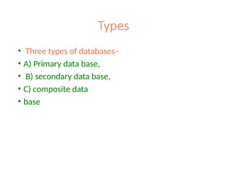 BIOINFORMATICS BIOLOGICAL DATABASES DATA BASES.pptx