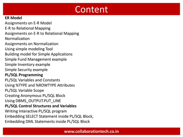 Introduction to Database SQL & PL/SQL | PPTX
