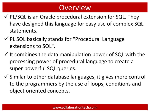 Introduction to Database SQL & PL/SQL | PPTX
