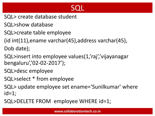 Introduction to Database SQL & PL/SQL | PPTX