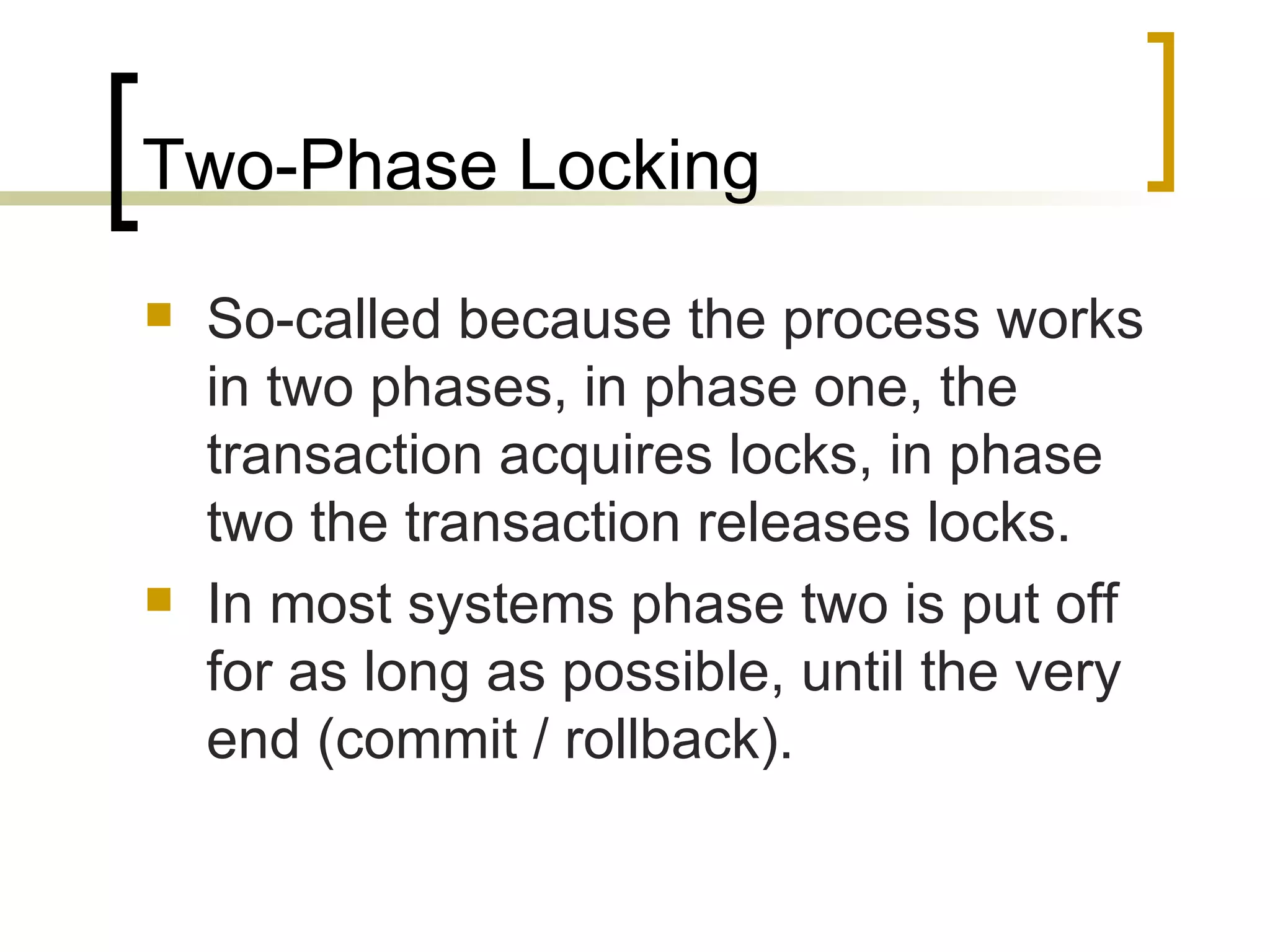 Databases: Locking Methods | PPT