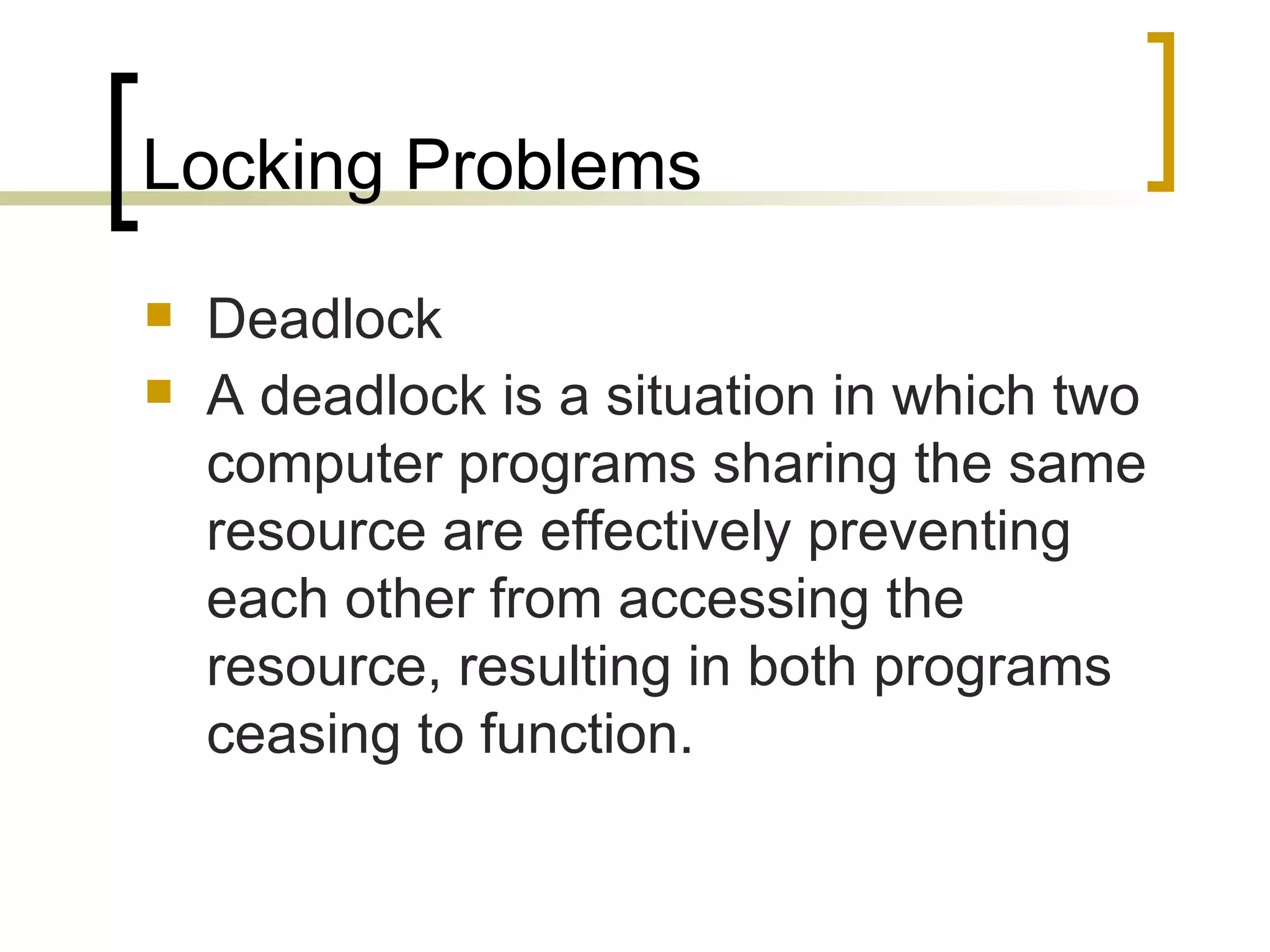 Databases: Locking Methods | PPT