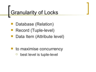 Databases: Locking Methods | PPT