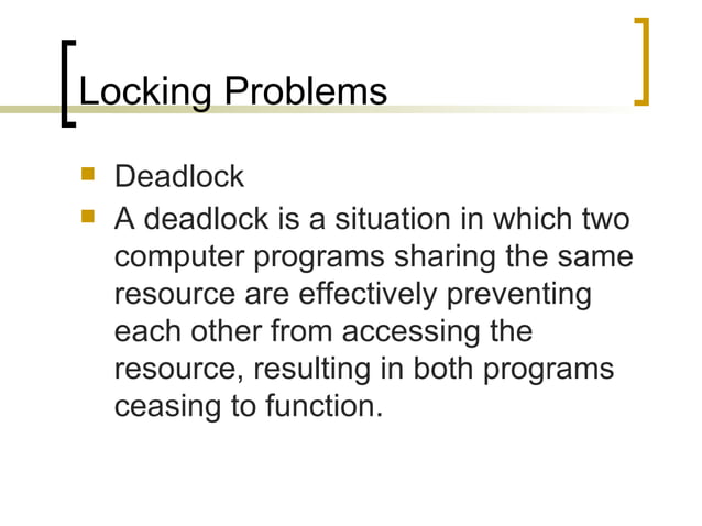 Databases: Locking Methods | PPT