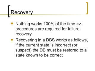 Databases: Backup and Recovery | PPT