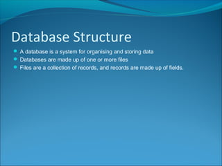 Database structure | PPT
