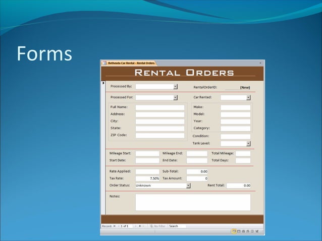 Database - reports, forms, calculations | PPT