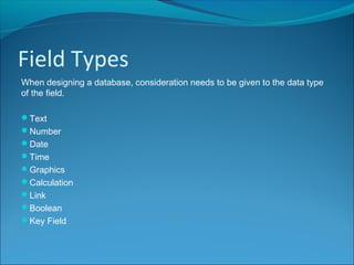 Field Types | PPT