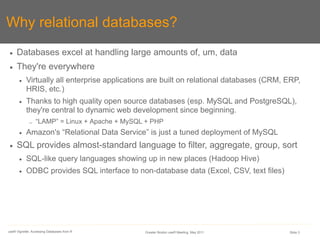 Accessing Databases from R | PDF
