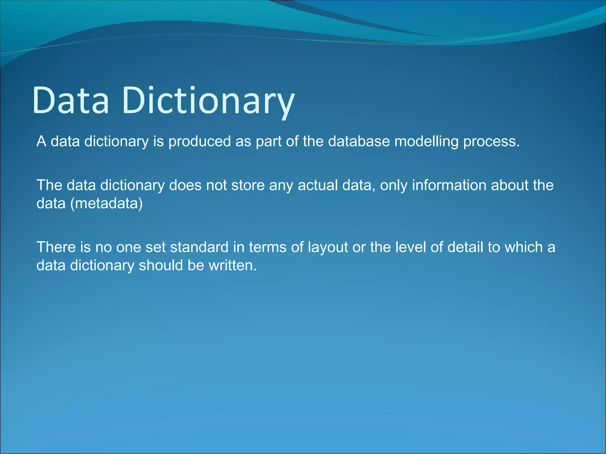 Data Dictionary | PPT