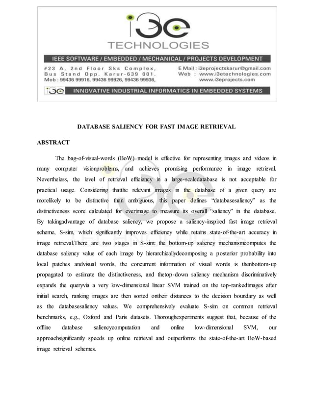 Database saliency for fast image retrieval | DOCX
