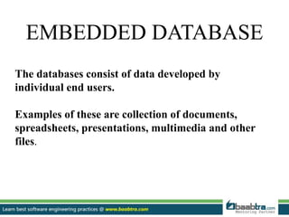 Databases and types of databases | PPT