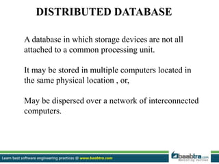Databases and types of databases | PPT