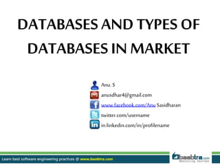 Databases and types of databases | PPT