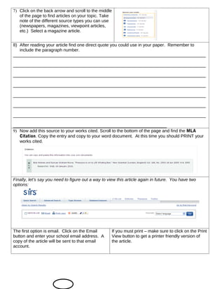 CA Database Scavenger Hunt pt. 1 | PDF