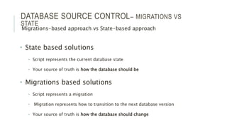 Database Source Control: Migrations vs State | PPT