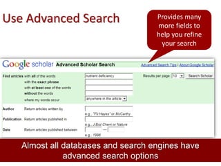 Database Searching Skills | PPT