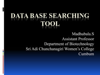 Data base searching tool | PPTX
