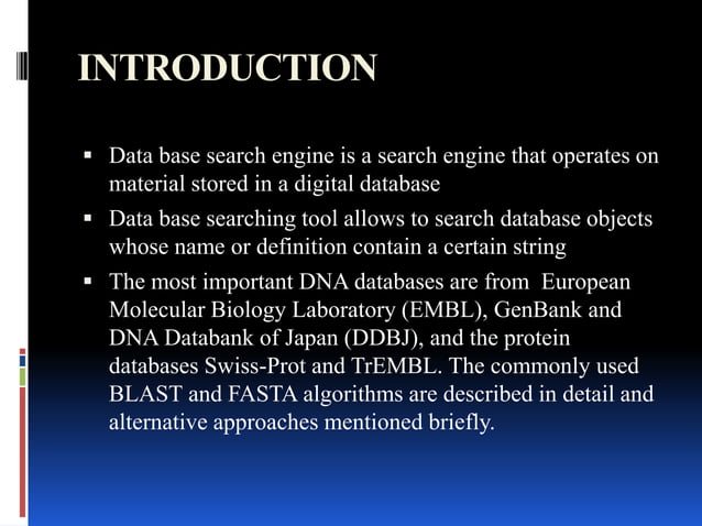 Data base searching tool | PPTX