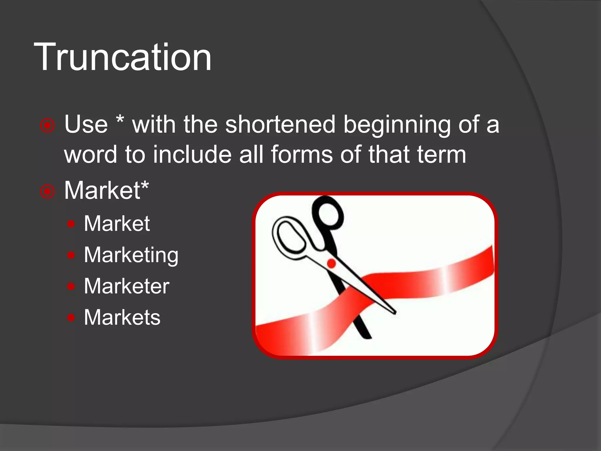 Library Database Search Tips | PPTX