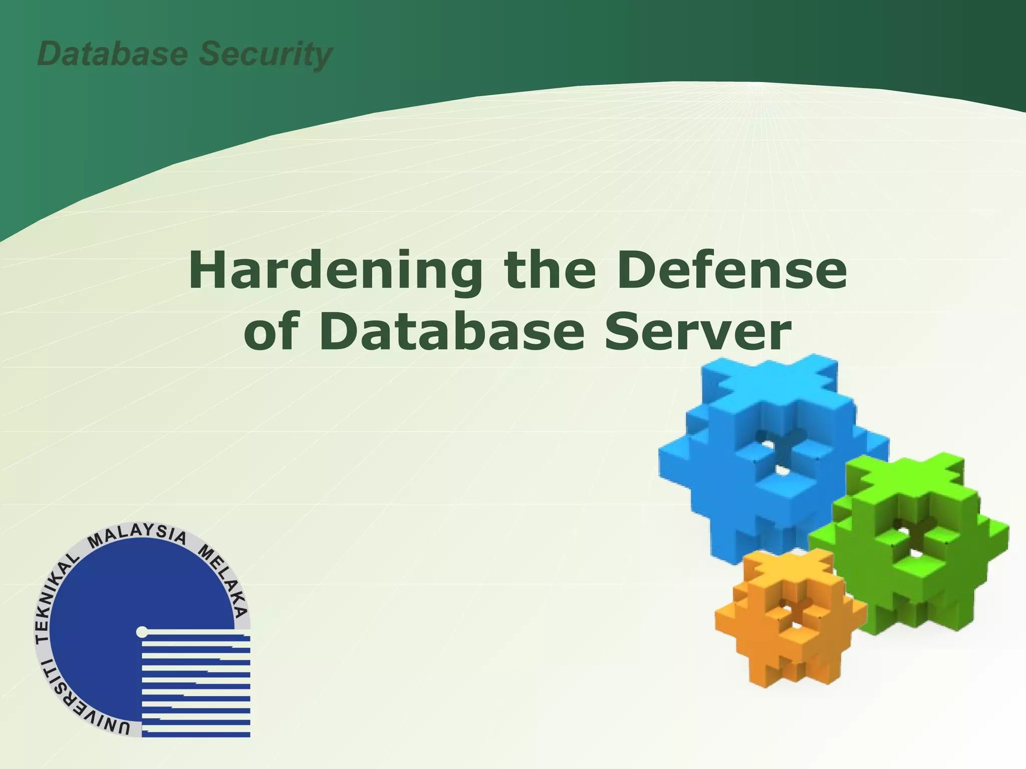 Hardening Database Server | ODP