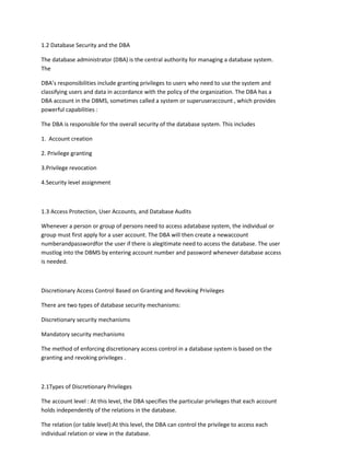 Database security | DOCX