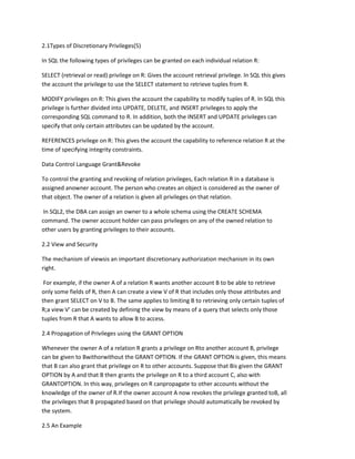 Database security | DOCX