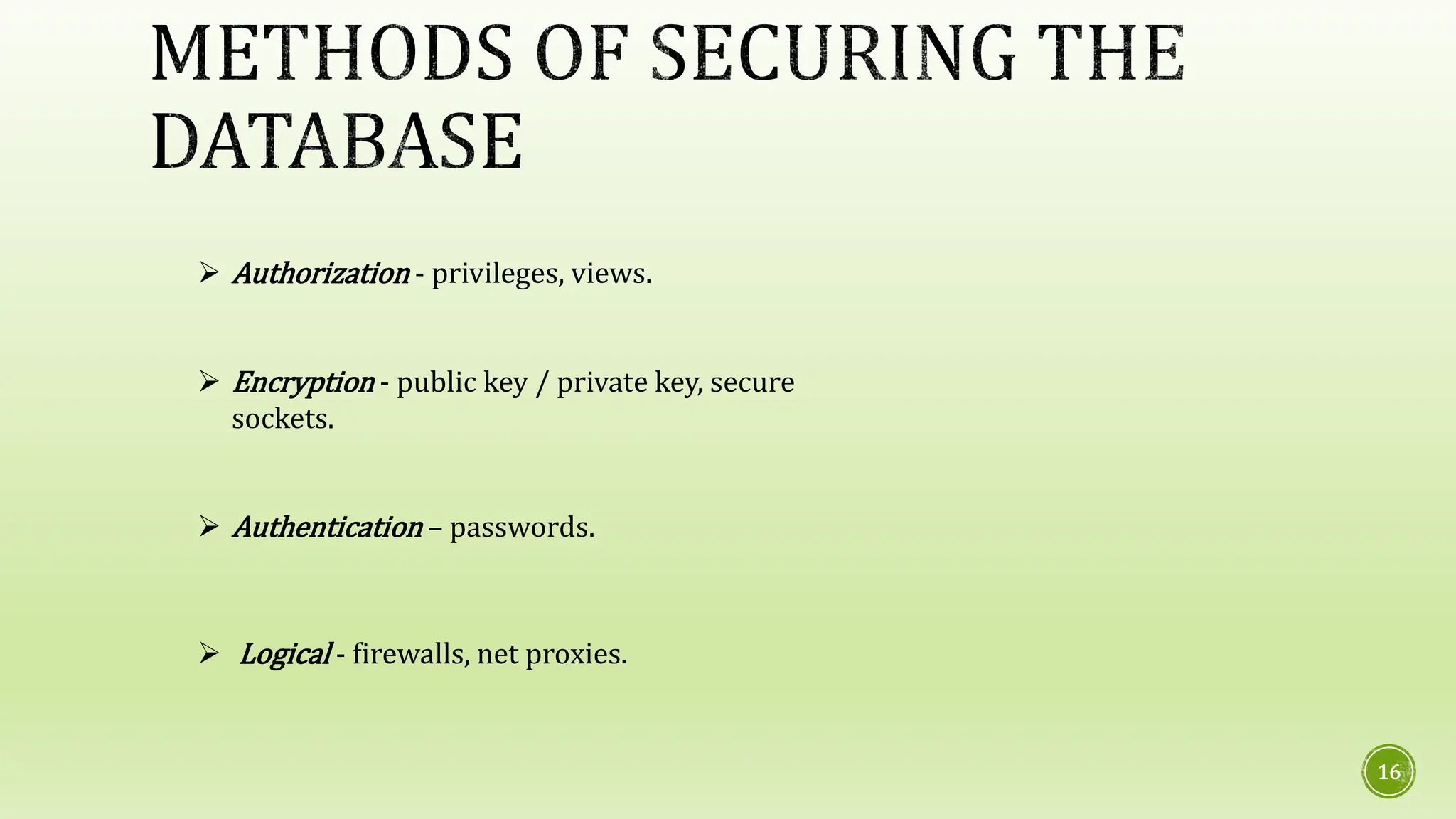 databasesecurit-phpapp01.pdf | Databases | Computer Software and Applications