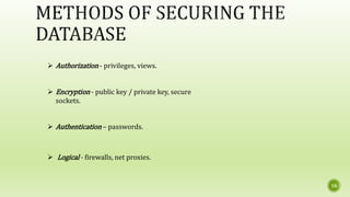 databasesecurit-phpapp01.pdf | Databases | Computer Software and Applications