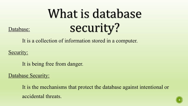 Database security