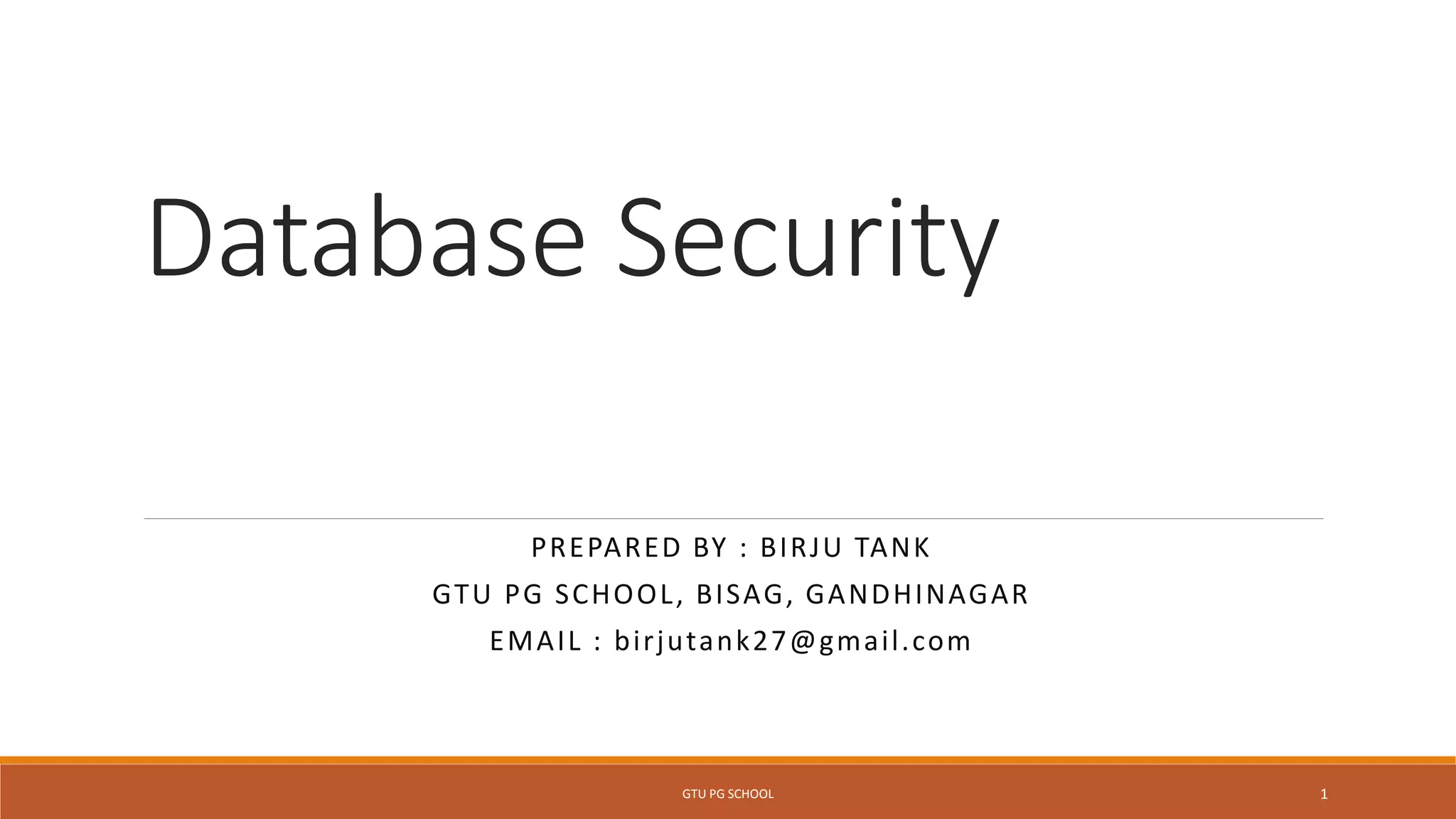 Database security | PPTX