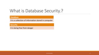 Database security | PPTX